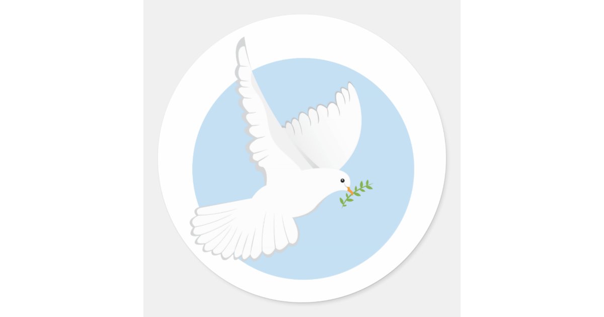 Religious Dove Classic Round Sticker | Zazzle