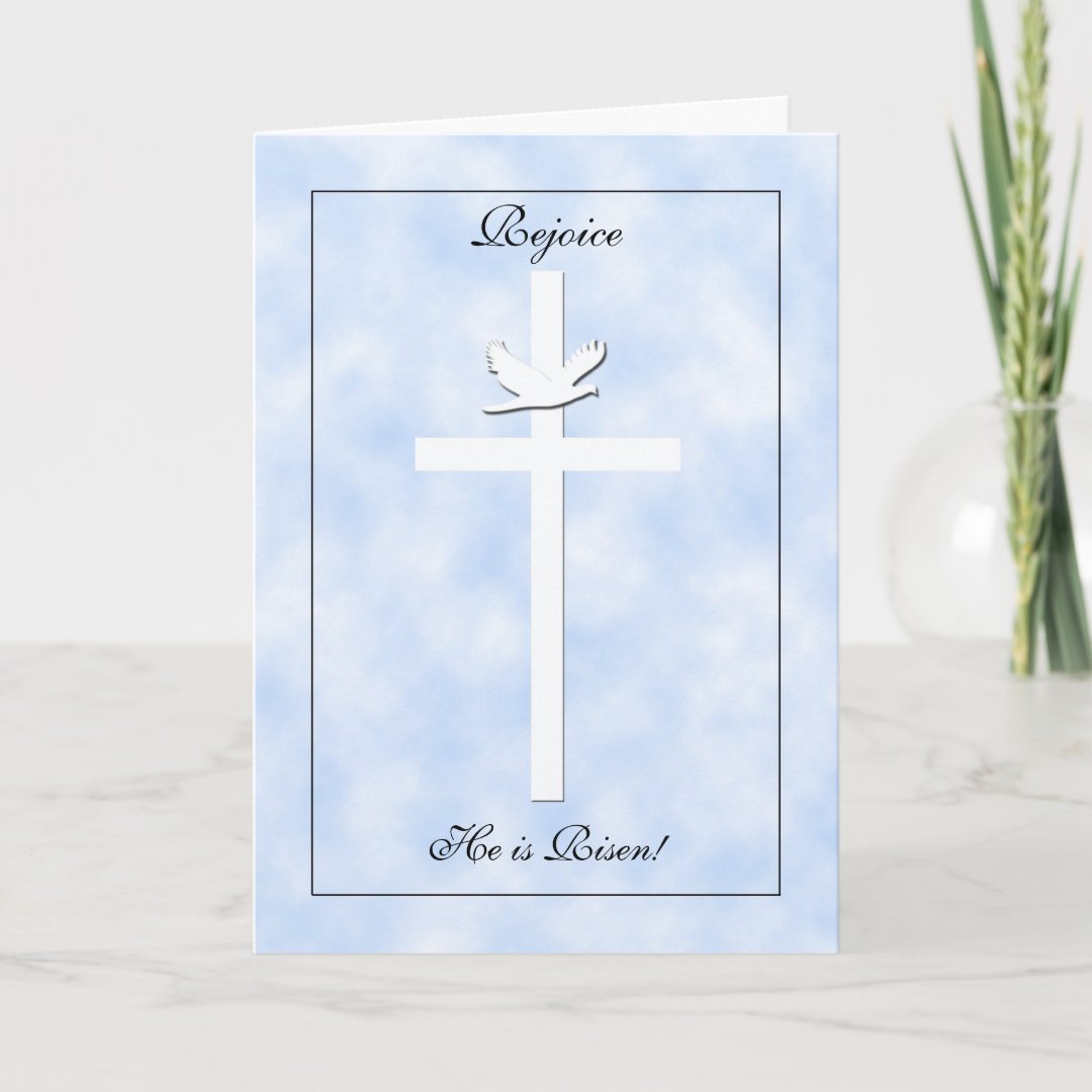 Religious Easter Cards — Cross and Dove | Zazzle