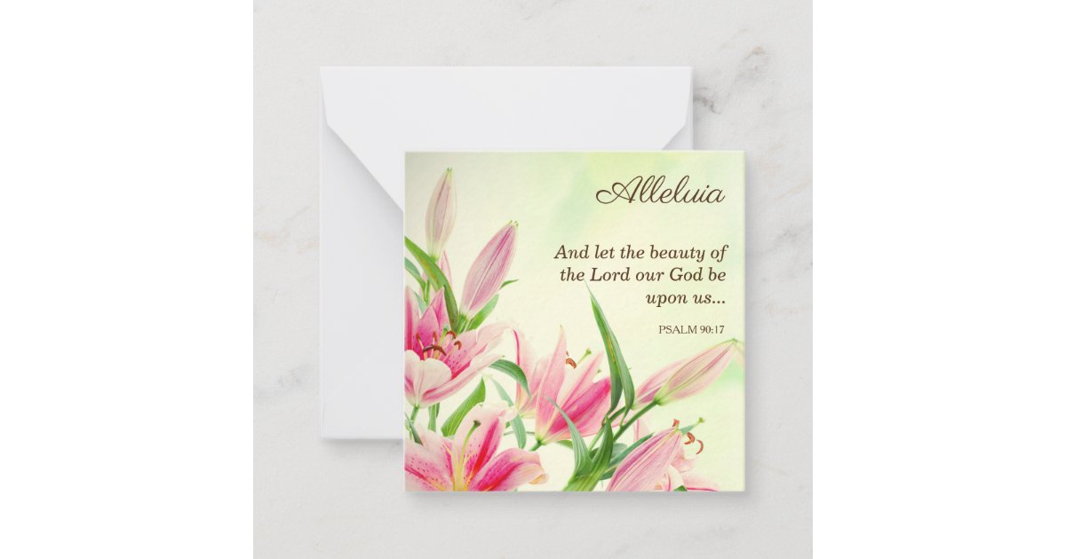 Religious Easter Cards - Sentiments Alleluia | Zazzle
