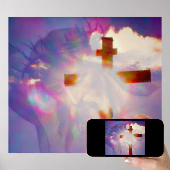 Religious Easter Poster - Jesus and Cross | Zazzle