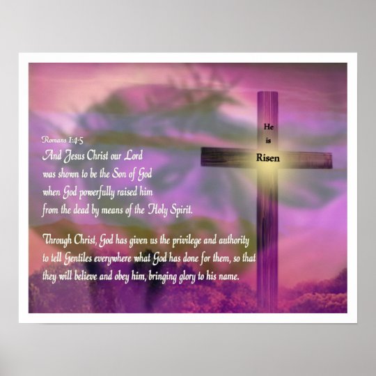 Religious Easter Poster - Jesus - He is Risen | Zazzle.com