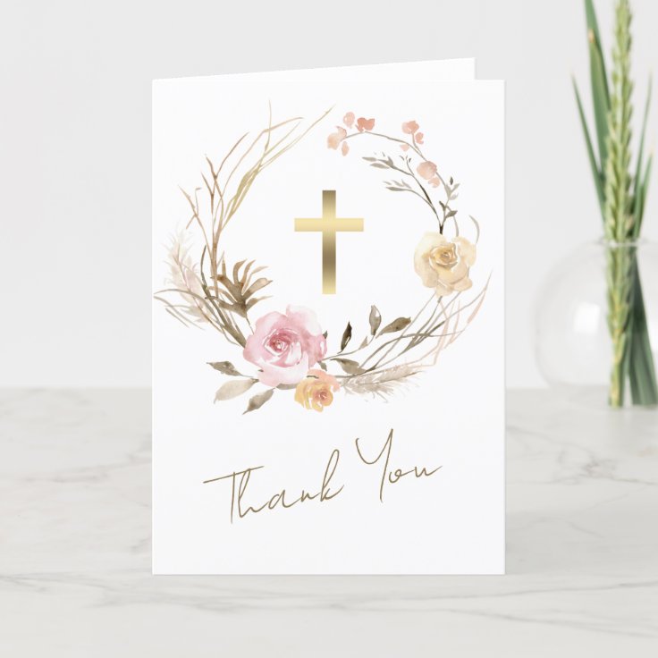 religious event Thank you card | Zazzle
