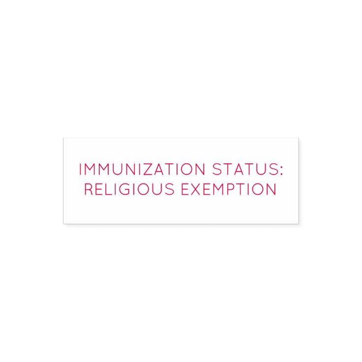 Religious Exemption from immunizations; stamp | Zazzle