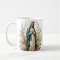 Religious Floral Gift for Catholics Virgin Mary Coffee Mug | Zazzle