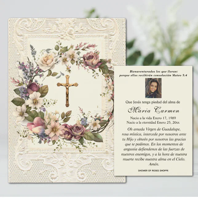 Religious Funeral Crucifix Floral Wreath | Zazzle
