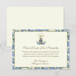 Religious Funeral Thank You Appreciation Catholic Note Card | Zazzle