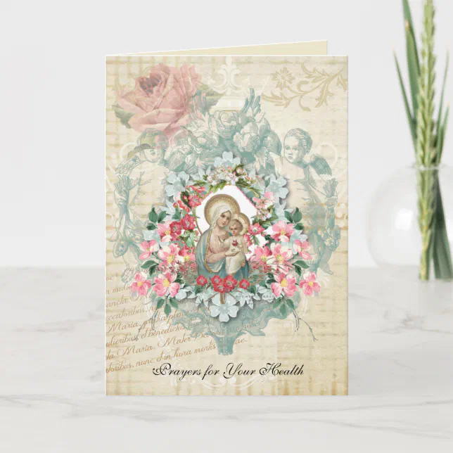Religious Get Well Virgin Mary Catholic Card | Zazzle