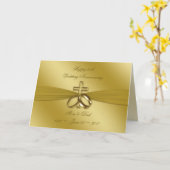 Religious Golden 50th Wedding Anniversary Card | Zazzle