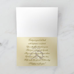 Religious Golden 50th Wedding Anniversary Card | Zazzle