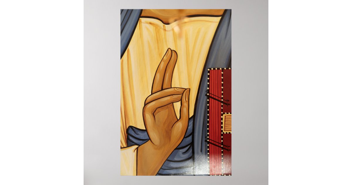 Religious Hand Signal Art Poster | Zazzle