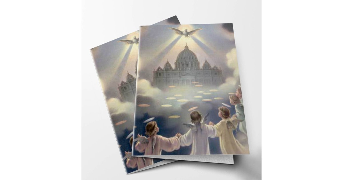 Religious Holy Spirit Funeral Thank You Card | Zazzle