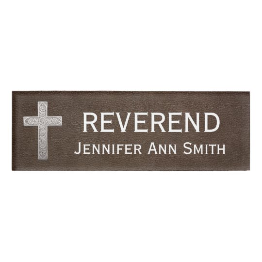 Religious Honorific Title Reverend Name Tag | Zazzle.com