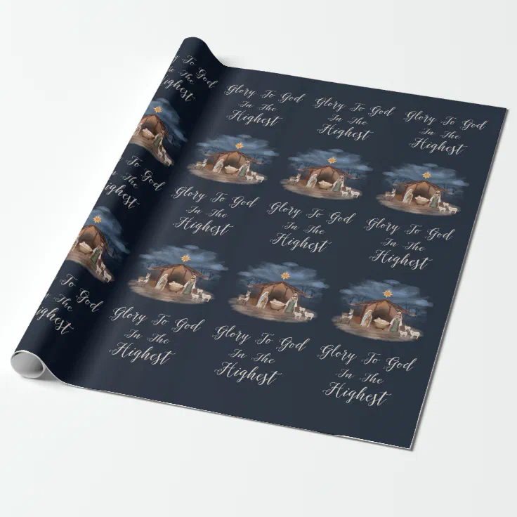 Religious Jesus Nativity Christian Wrapping Paper | Zazzle