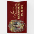 Religious June Sacred Heart of Jesus Banner | Zazzle