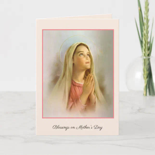 Religious Mothers Day Blessed Virgin Mary Card | Zazzle