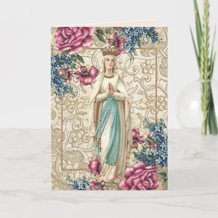 Religious Mothers Day Blessed Virgin Mary Card | Zazzle.com