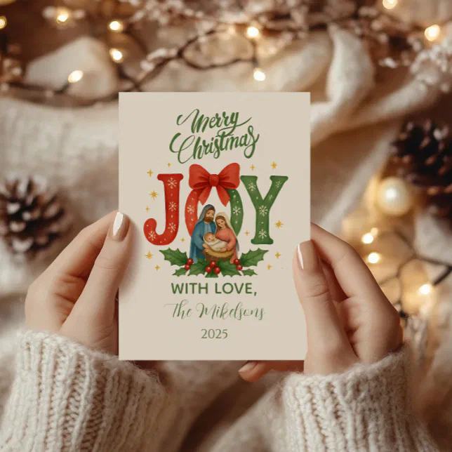 Religious Nativity Christmas Holiday Card | Zazzle