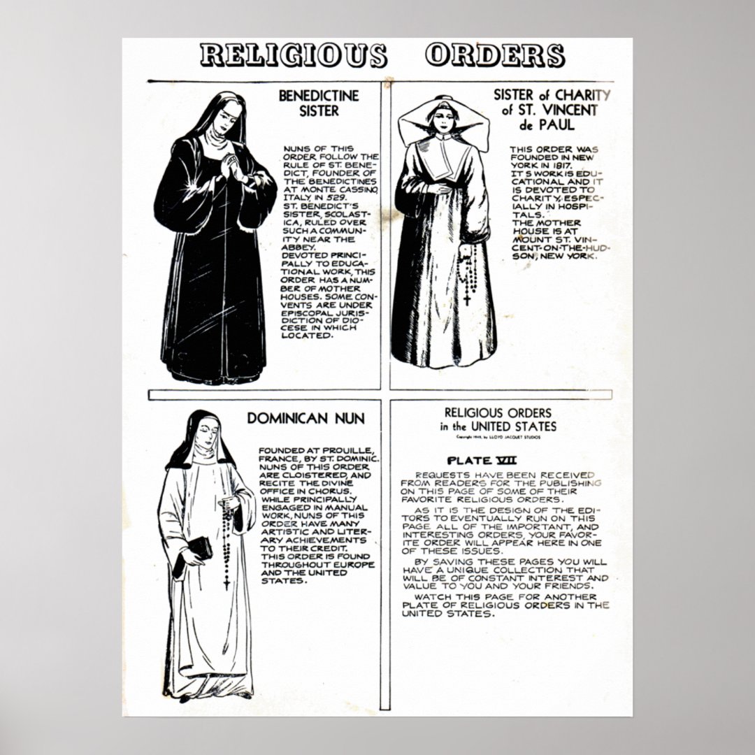 Religious Orders Benedictine Nuns Poster | Zazzle