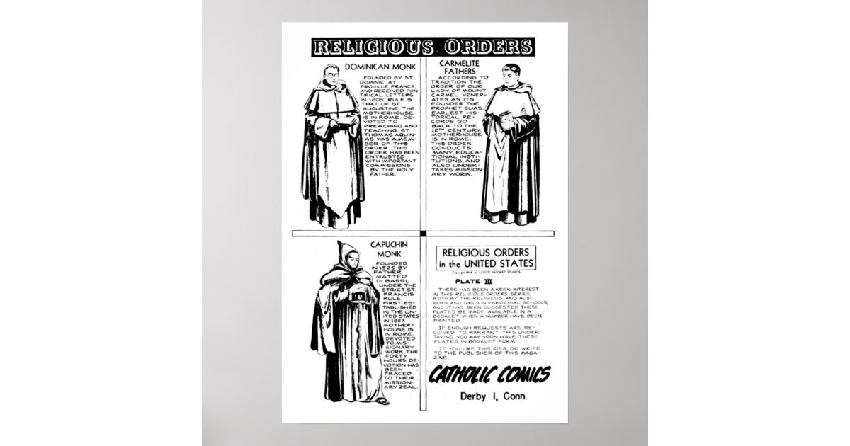 Religious Orders Dominican Monks Poster | Zazzle