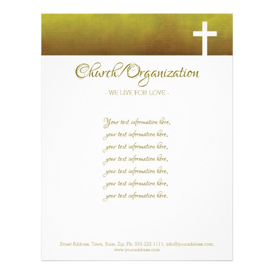 Religious Organization White Cross Letterhead | Zazzle.com