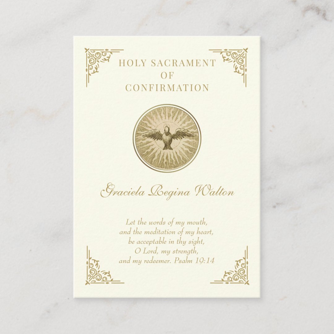 Religious Sacrament Confirmation Holy Card -- | Zazzle