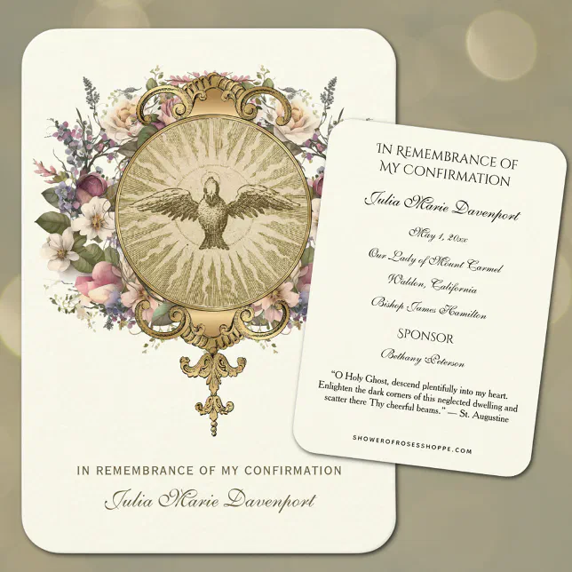 Religious Sacrament Confirmation Holy Card -- | Zazzle