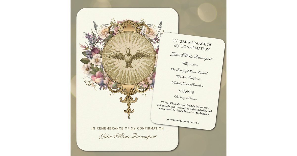 Religious Sacrament Confirmation Holy Card -- | Zazzle