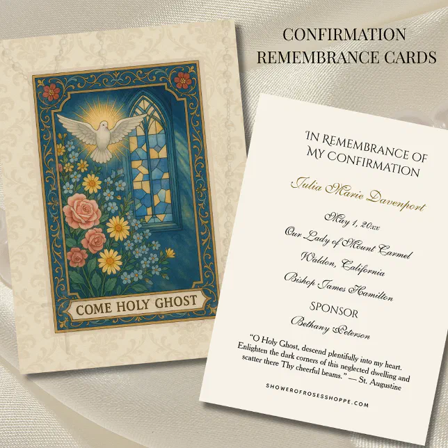 Religious Sacrament Confirmation Holy Card -- | Zazzle