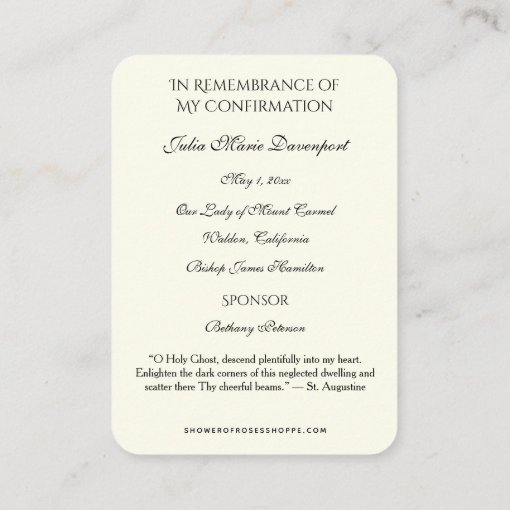 Religious Sacrament Confirmation Holy Card -- | Zazzle