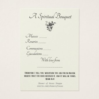 Religious Spiritual Bouquet Prayer Holy Card | Zazzle