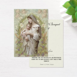 Religious Spiritual Bouquet Prayer Holy Card | Zazzle