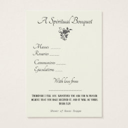 Religious Spiritual Bouquet Prayer Holy Card | Zazzle