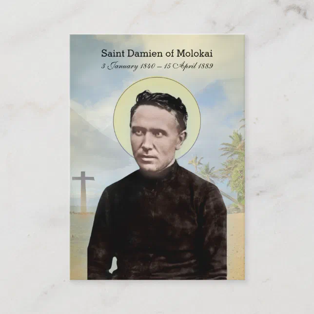 Religious St Damien of Molokai Hawaii Holy Card | Zazzle