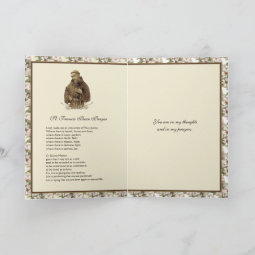 Religious St. Francis Assisi Peace Prayer Card | Zazzle