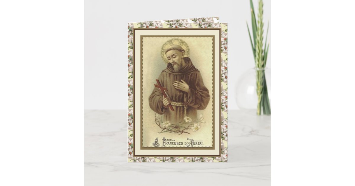 Religious St Francis Assisi Peace Prayer Card Zazzle