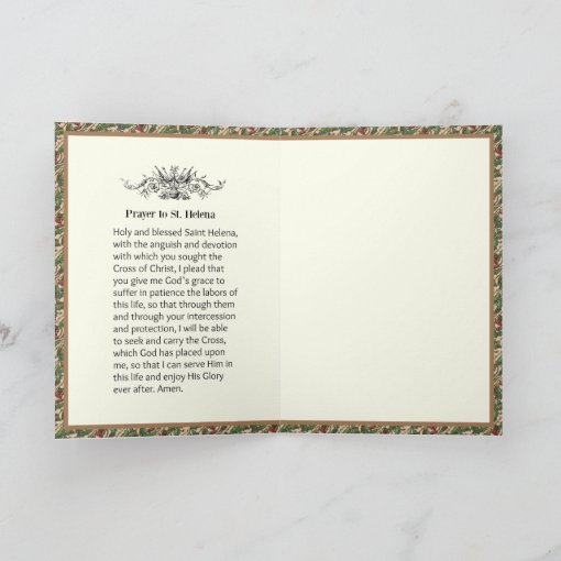Religious St. Helen Helena Prayer Vintage Card | Zazzle