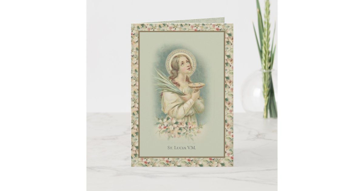Religious St. Lucy Catholic Prayer Saint of Eyes Card | Zazzle