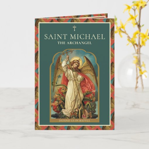 Religious St. Michael Archangel Prayer Catholic Ca Card | Zazzle