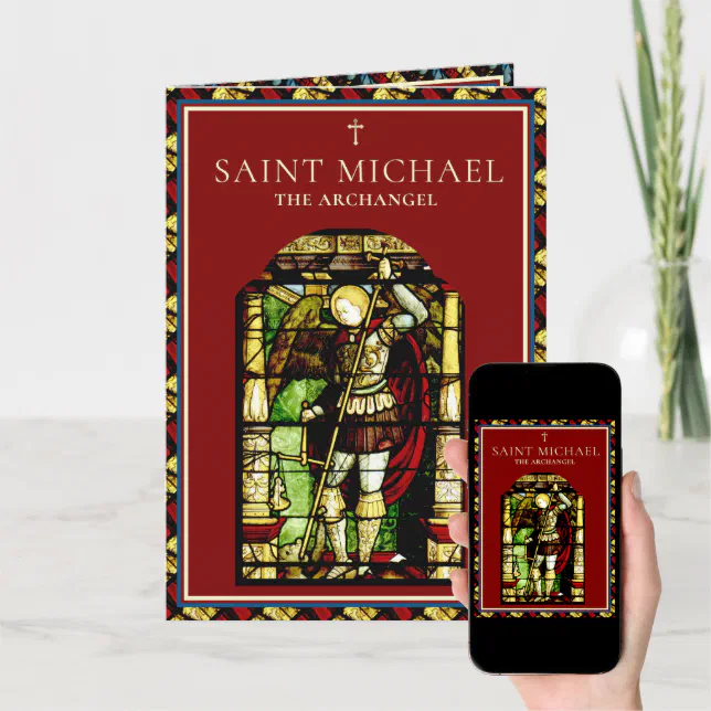 Religious St. Michael Archangel Prayer Catholic Card | Zazzle