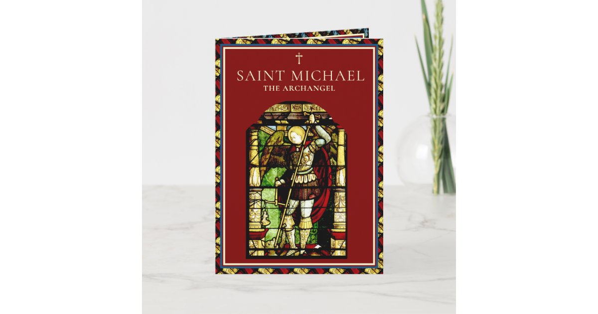 Religious St. Michael Archangel Prayer Catholic Card | Zazzle