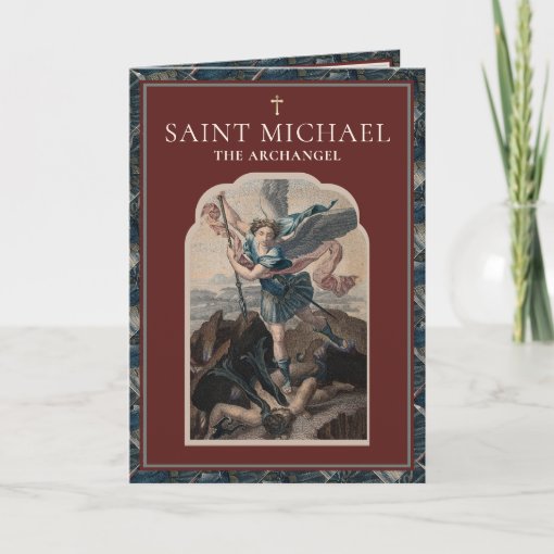 Religious St. Michael Archangel Prayer Catholic Card | Zazzle