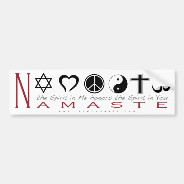 Religious Symbol Namaste Bumper Sticker | Zazzle