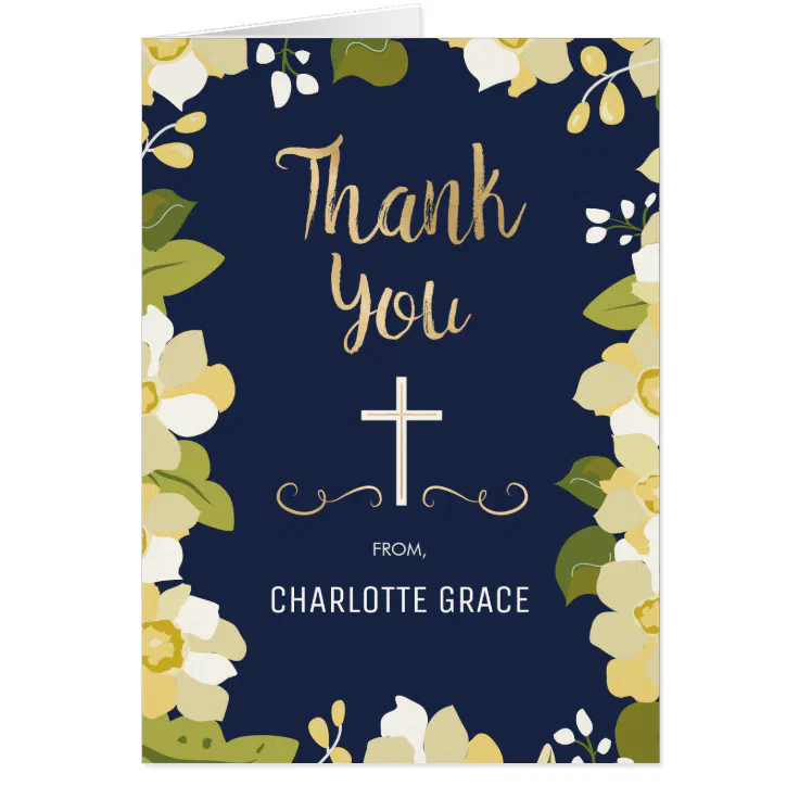 Religious Thank You Note (Confirmation, Communion) | Zazzle
