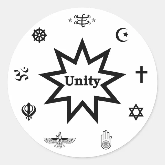 Religious Unity Decal Classic Round Sticker | Zazzle