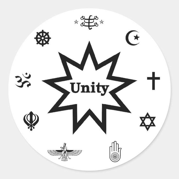 Religious Unity Decal Classic Round Sticker | Zazzle