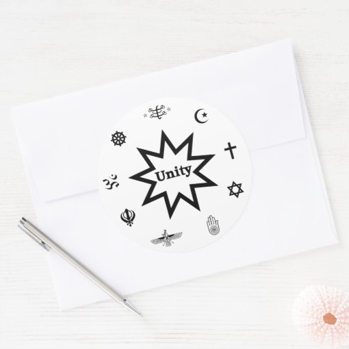 Religious Unity Decal Classic Round Sticker | Zazzle