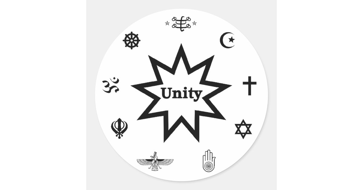 Religious Unity Decal Classic Round Sticker | Zazzle
