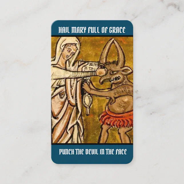 Religious Virgin Mary Against Evil Prayer Place Card | Zazzle