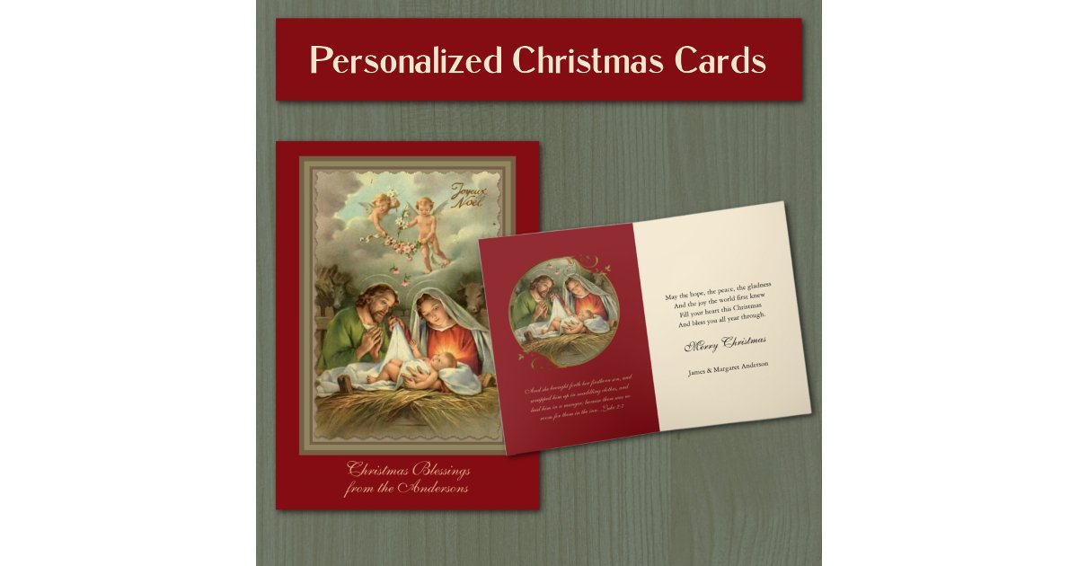 Religious Virgin Mary Jesus Scripture Christmas Holiday Card | Zazzle
