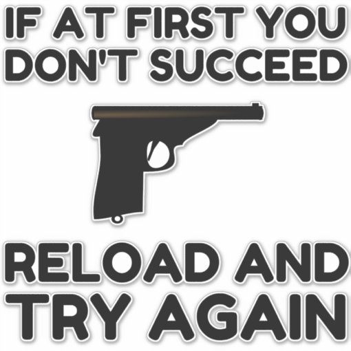Reload Gun Sticker | Zazzle